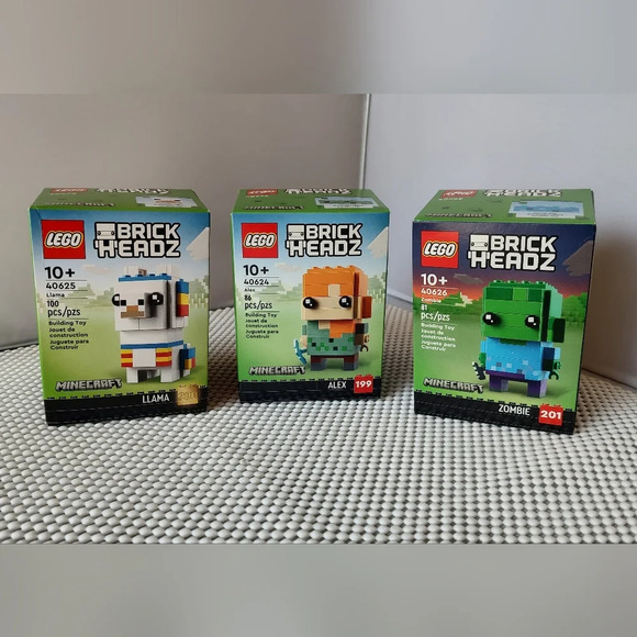 Lego | Toys | Lego Minecraft Brick Headz Bundle Llama Alex Zombie ...